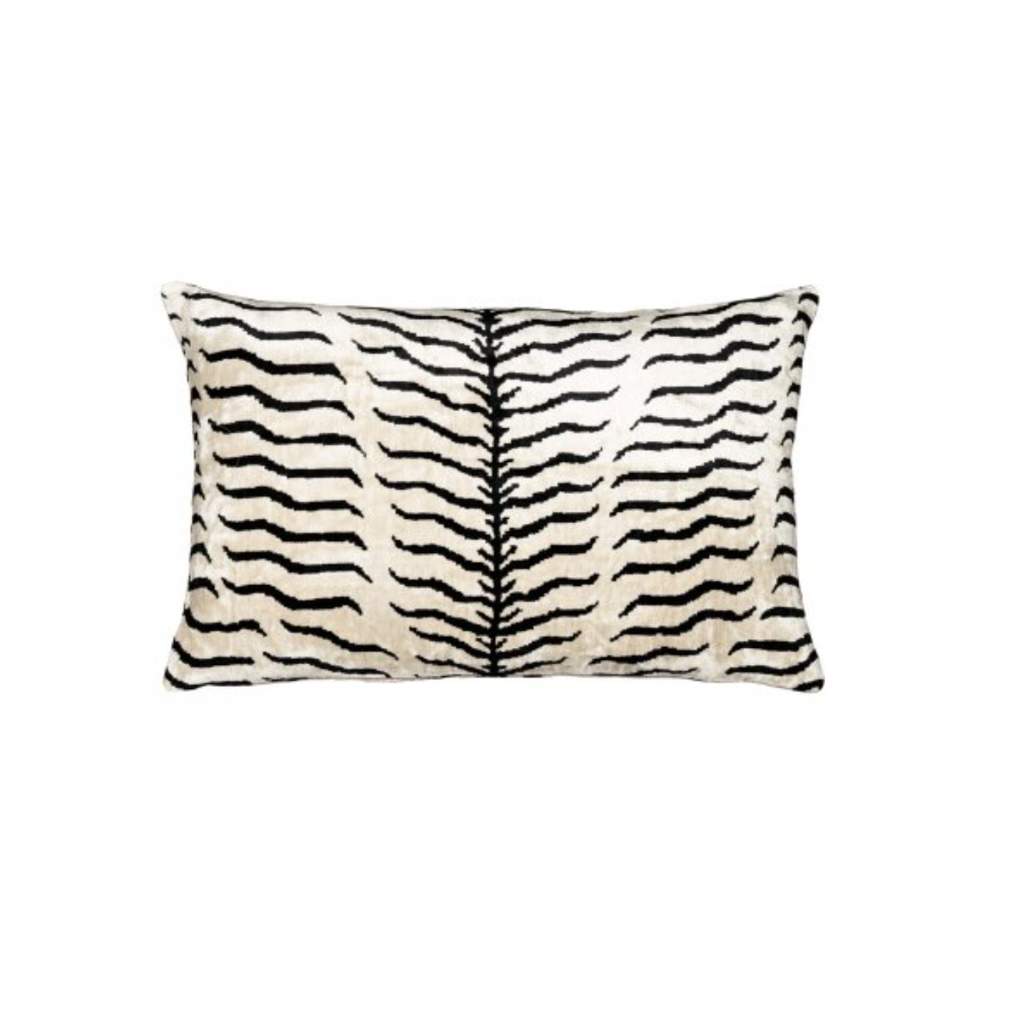 VELVET IKAT TIGER BLACK CUSHION – OBERY