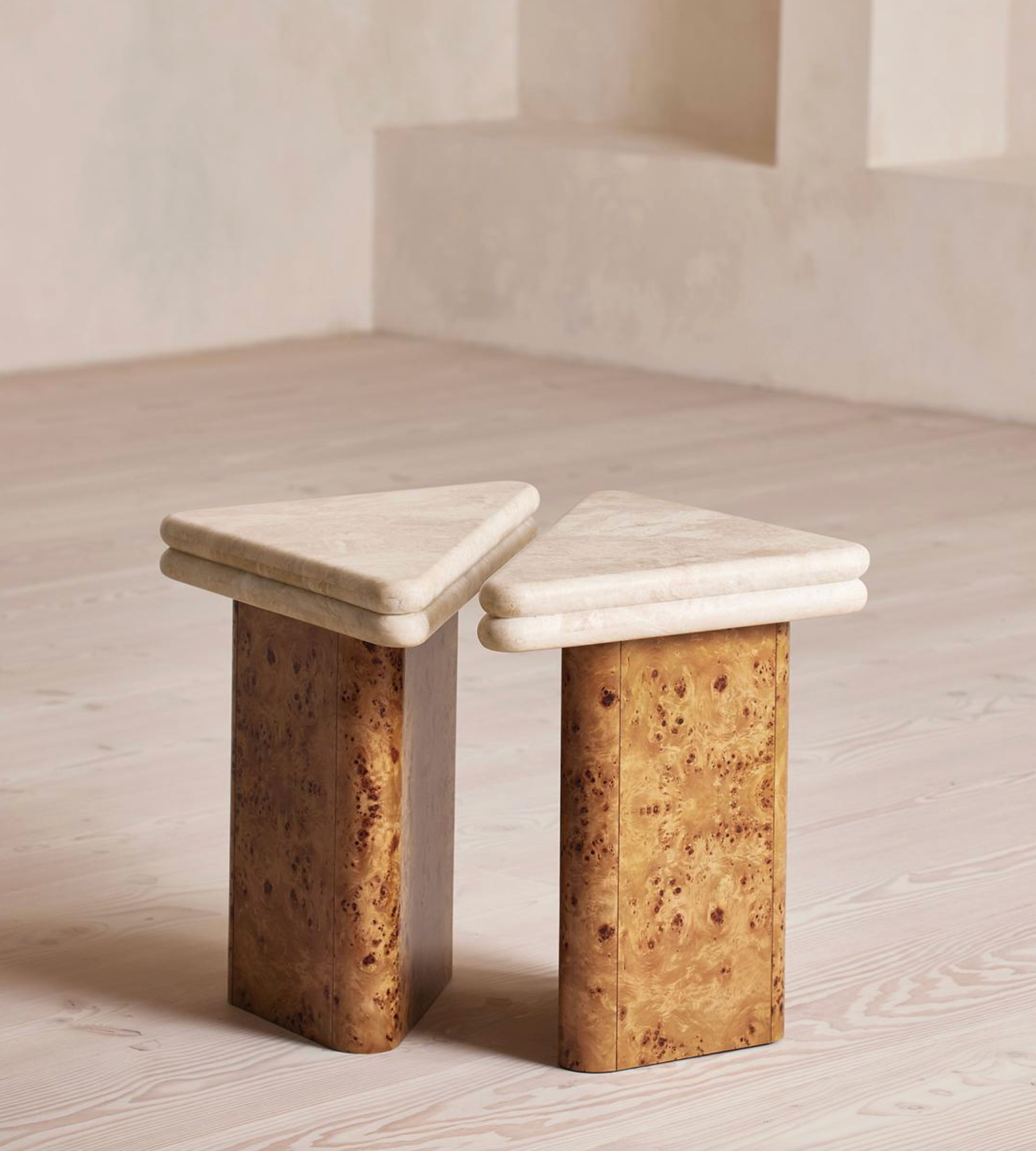 GIA SIDE TABLE SET | ROYA DIANA MARBLE – OBERY